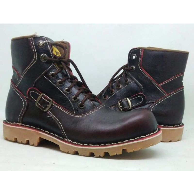 Genuine Leather safety Boots | Shopee Philippines