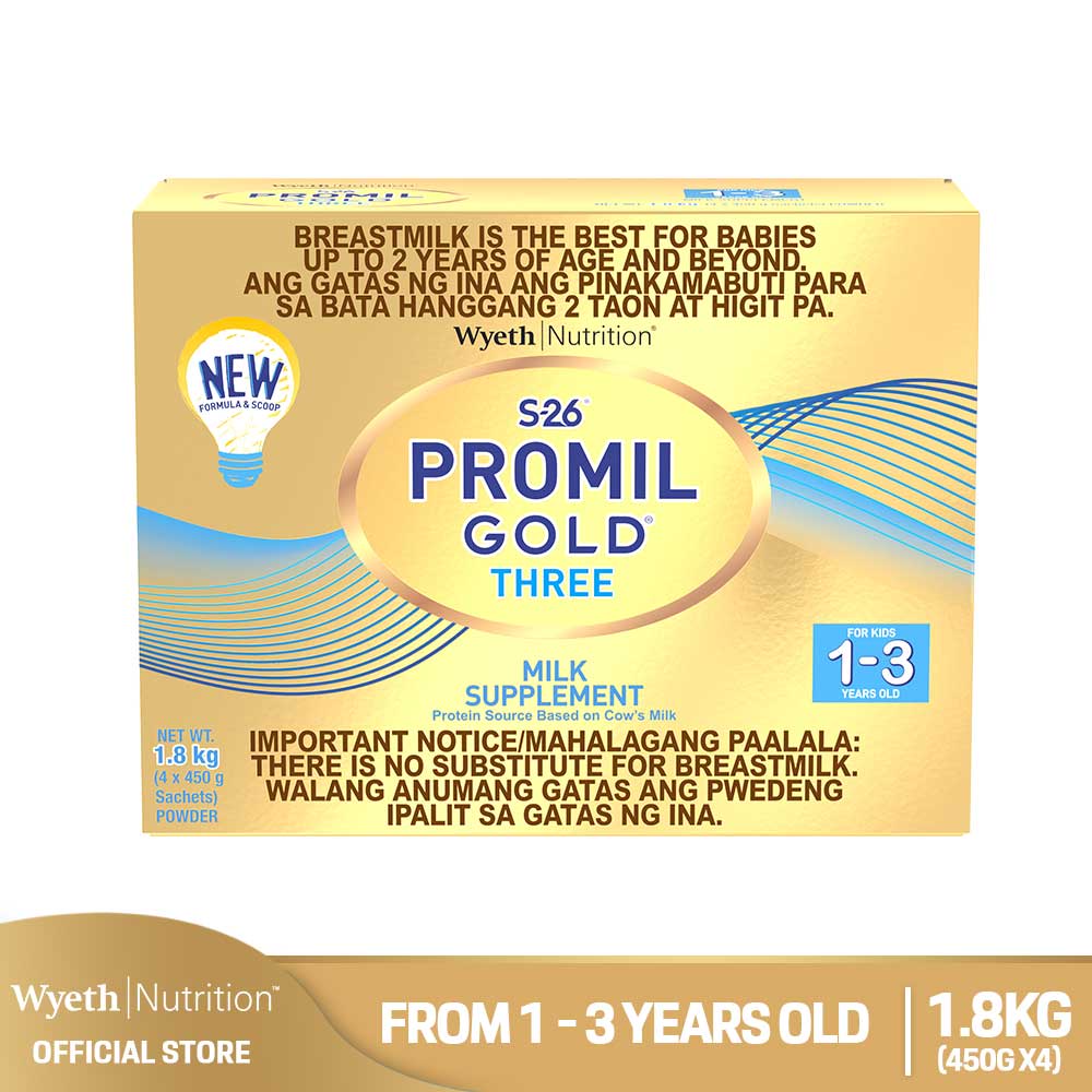 S-26® PROMIL GOLD® THREE Milk Supplement 1-3 Years Old, Box 1.8kg ...