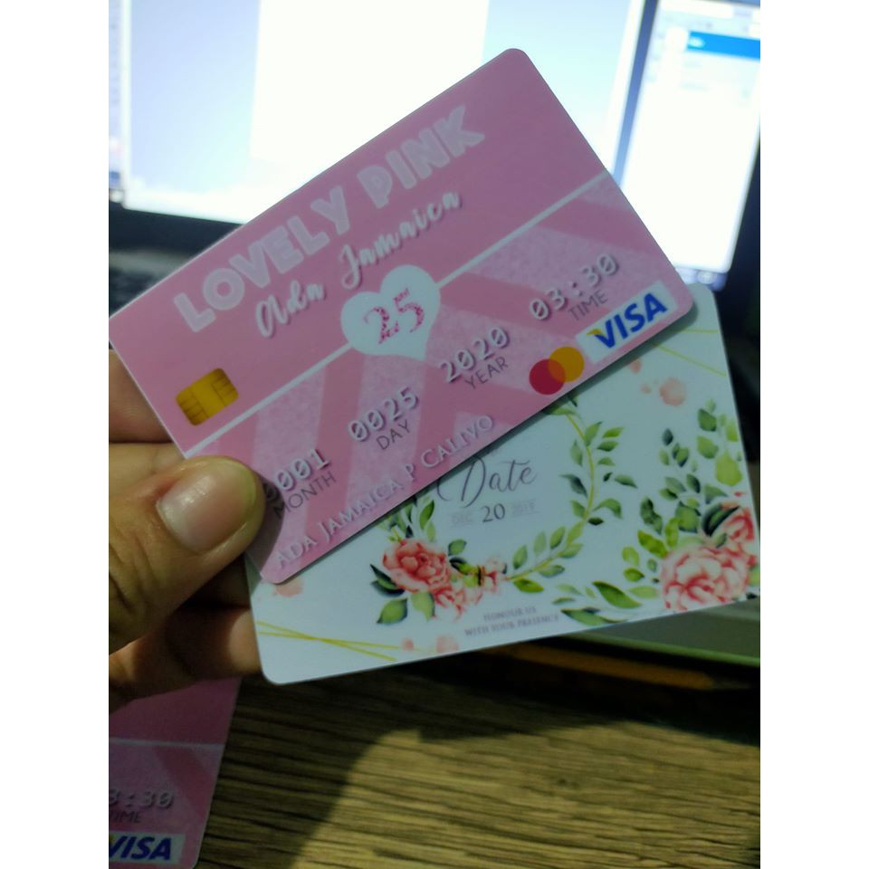 Personalized ATM size Invitation Card - COD!!! | Shopee Philippines
