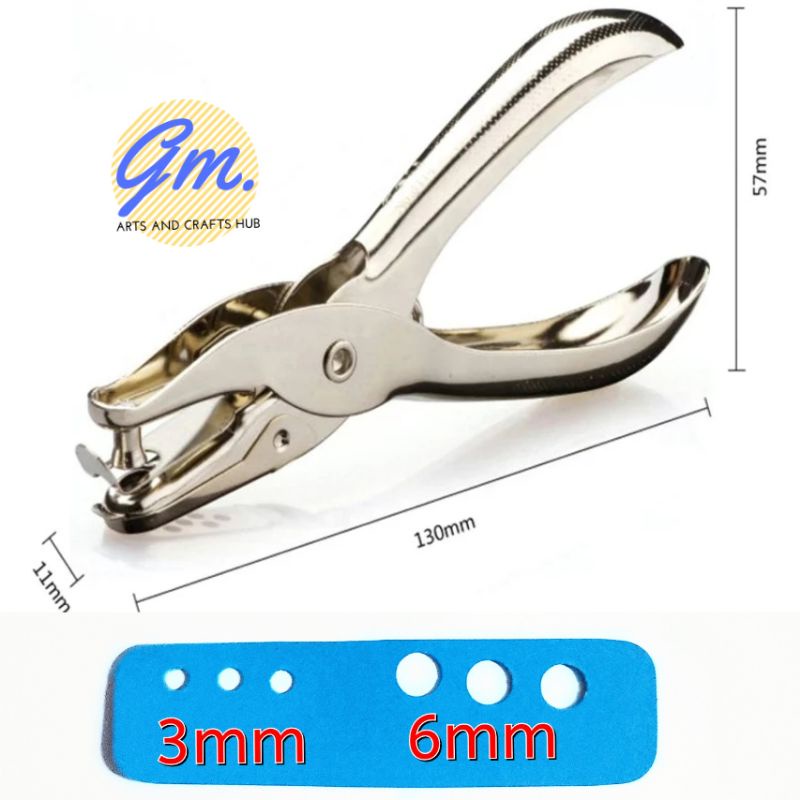 ONE HOLE TICKET PUNCHER 3mm or 6mm for Diy Paper Crafts scrapbooking ...