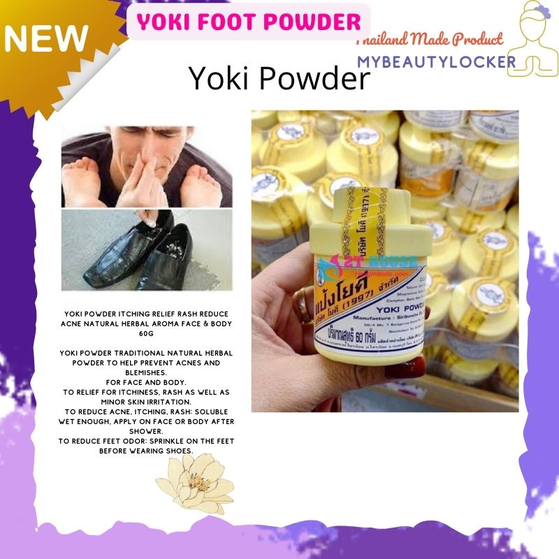 Yoki herbal Powder, Thai herbal traditional, for itching and rashes ...