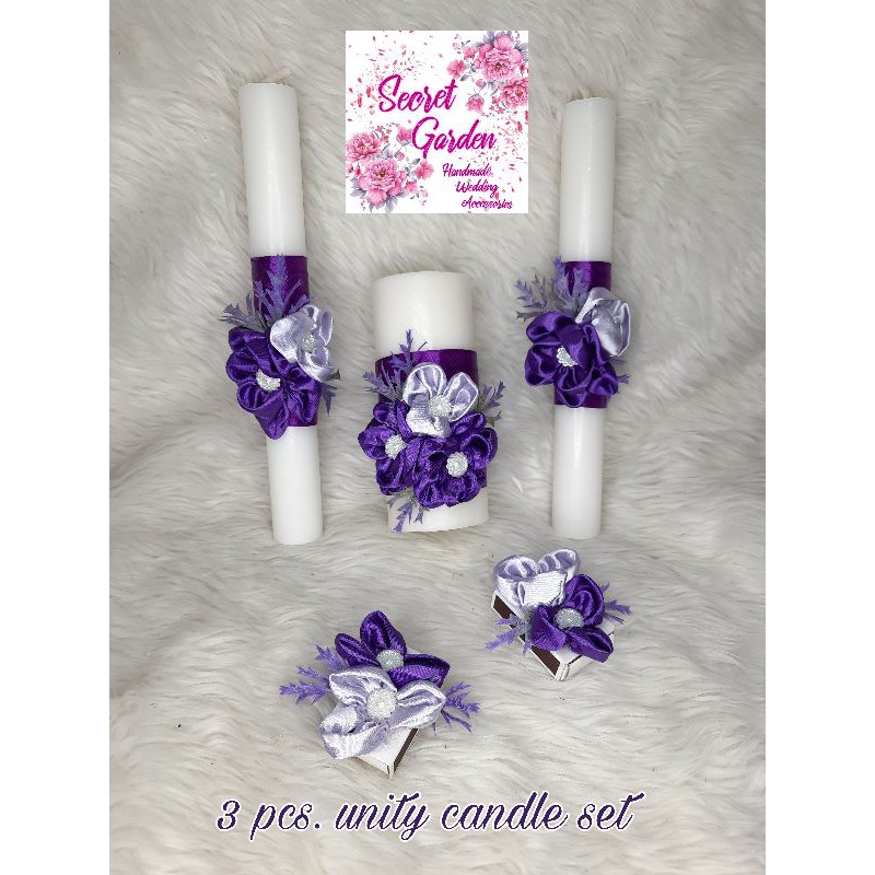 Unity candle set / offertory candles / secondary candle . | Shopee ...