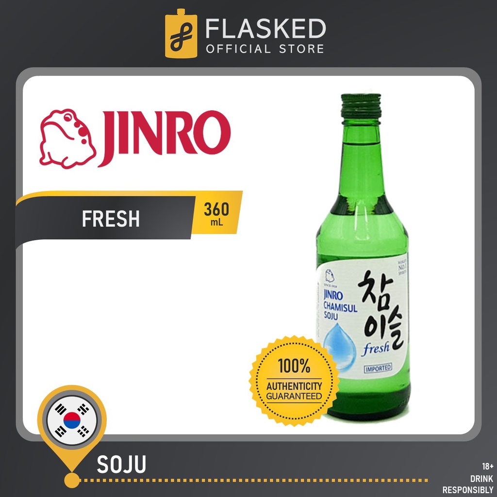 Jinro Chamisul Soju Fresh 360mL Korean Drink | Shopee Philippines