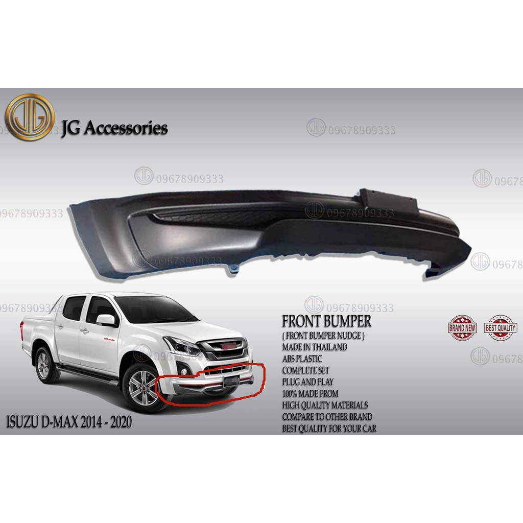 ISUZU D-MAX/DMAX 2014-2020 FRONT BUMPER NUDGE / FRONT BUMPER GUARD ...