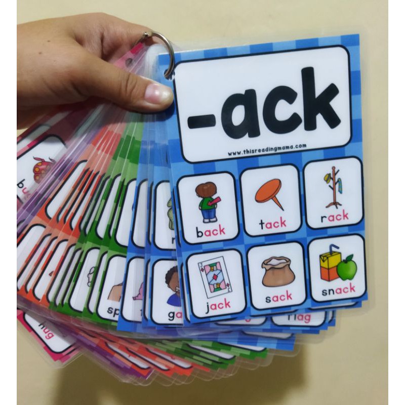 Reading flashcards Short Vowel Word Family Cards laminated for ...