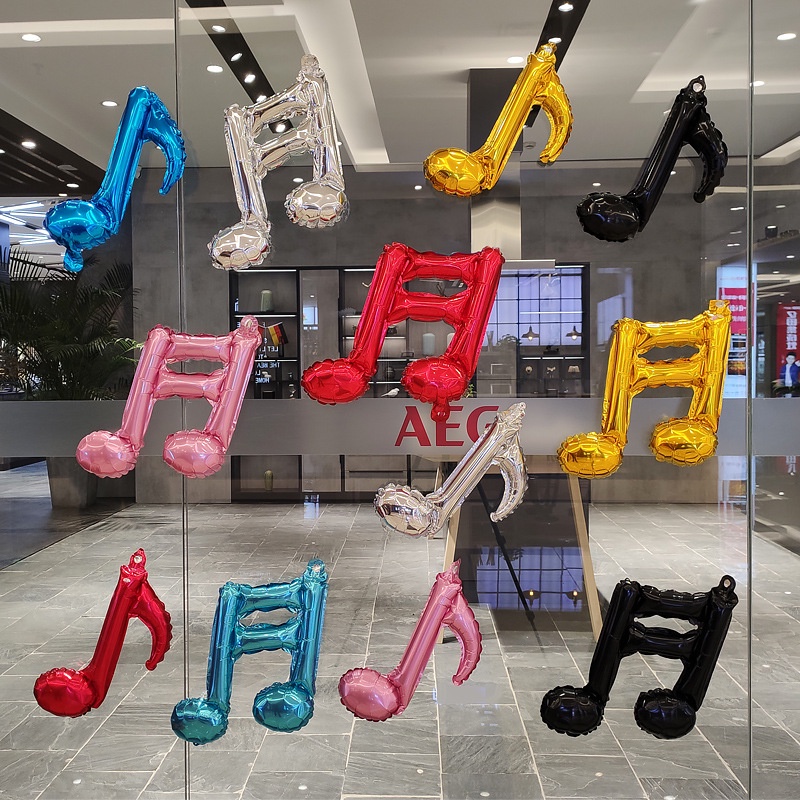 Music Notes Balloons Foil Balloon Gold Silver Birthday Decor Party ...