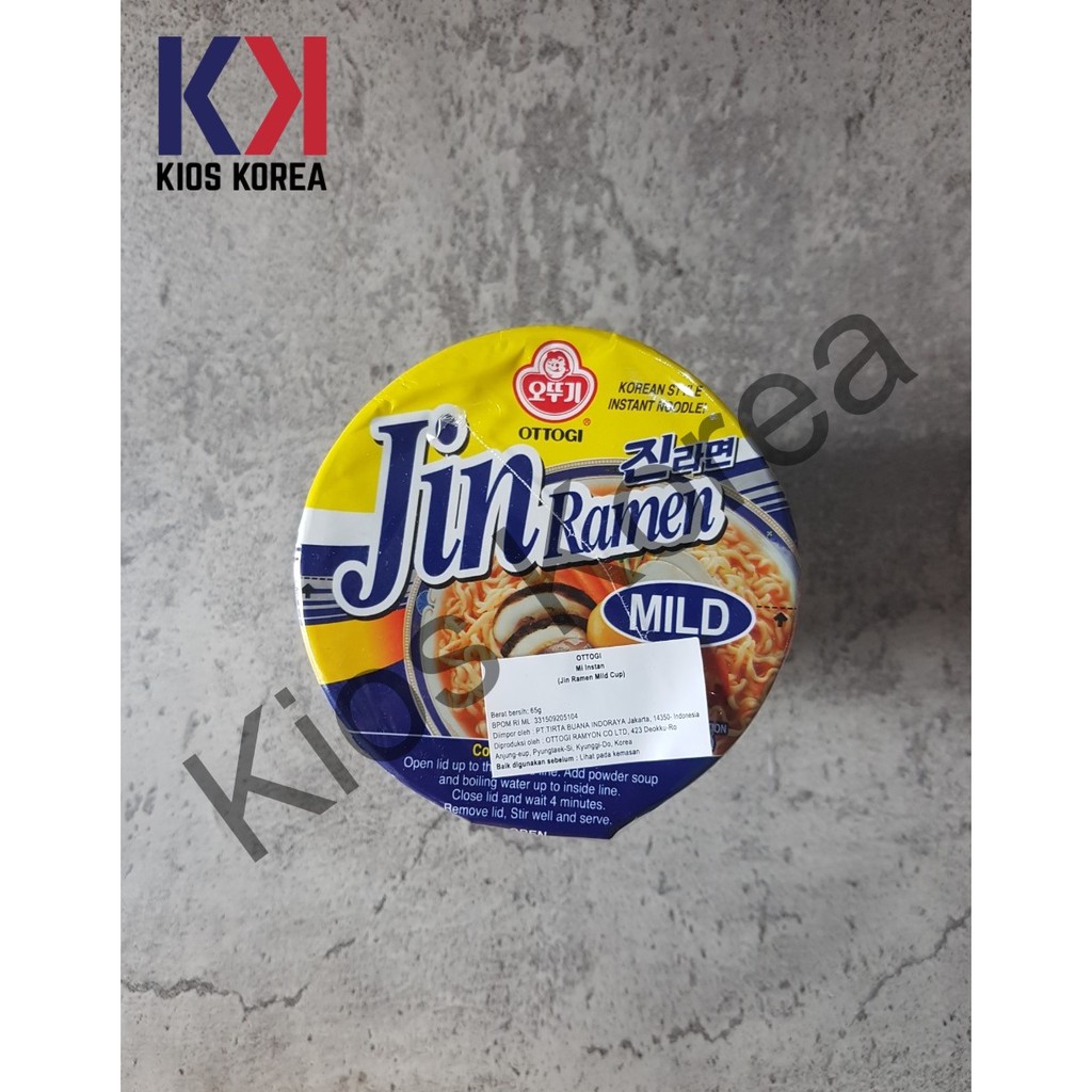 Ottogi JIN RAMYEON MILD 65gr - CUP - RAMYUN RAMEN NOODLE KOREAN NOODLE ...
