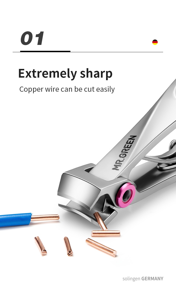 Mr.Green Nail Clippers Stainless Steel Wide Jaw Opening Manicure ...