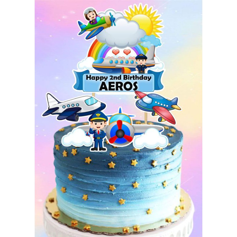 Pilot Theme Customized Cake Topper | Shopee Philippines