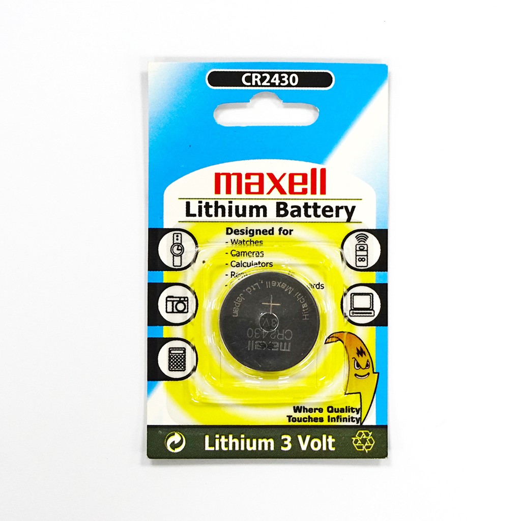 Maxell CR2430 Lithium Coin Cell Battery 1pc | Shopee Philippines