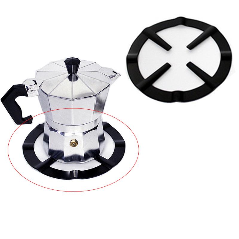 Durable Moka Pot Cradle Rack Heat Diffuser Iron Black Support Trivet ...