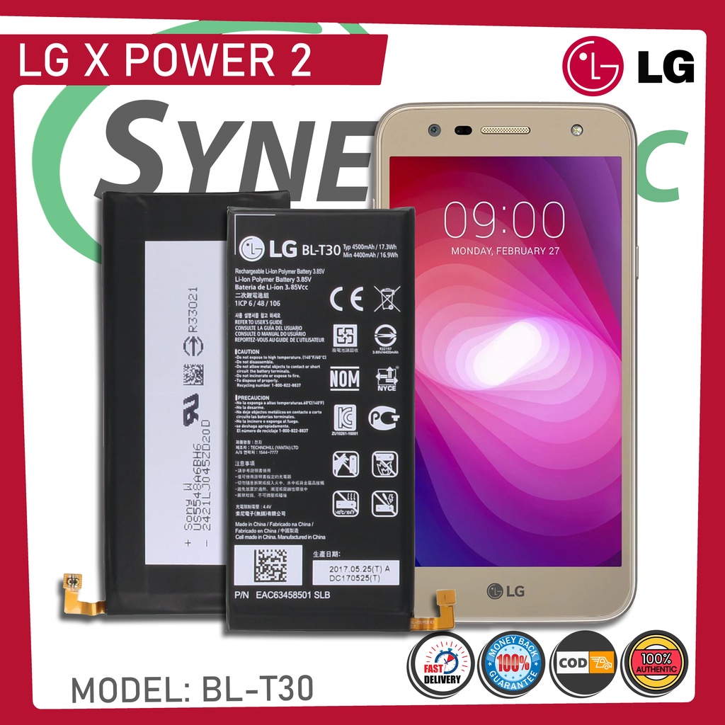 Original LG X Power 2 M320 Battery, Model: BL-T30 High Quality (4500mAh ...