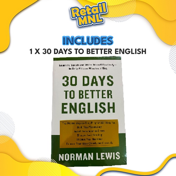 Retailmnl Thirty Days to Better English Learn to Speak and Write More ...