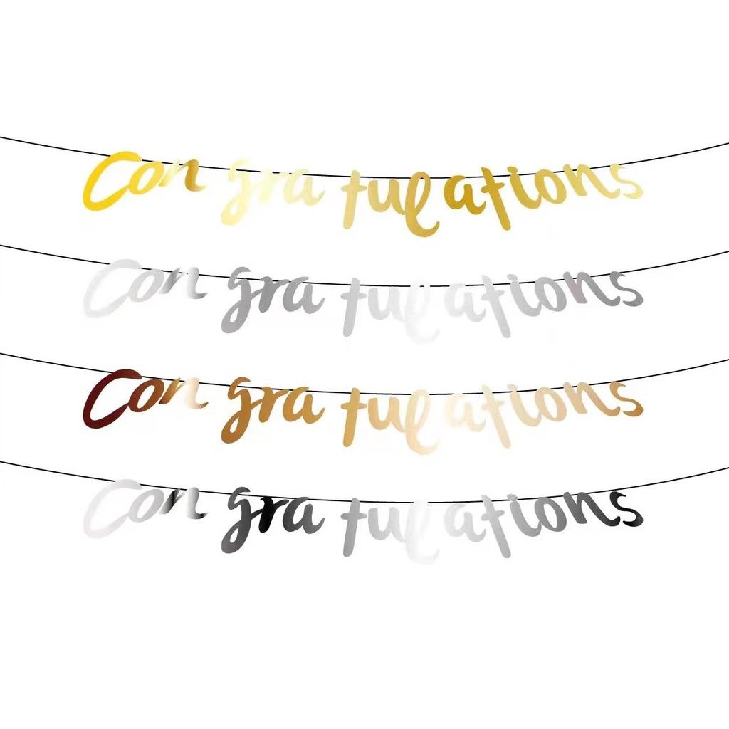 Congratulations Bunting Banner Banderitas Graduation Wedding Gender ...