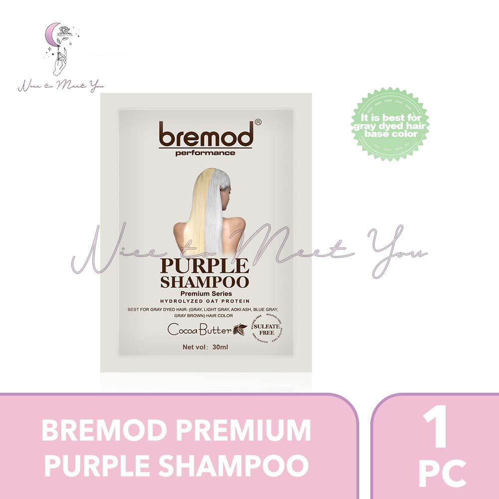 Bremod Premium Series Cocoa Butter Purple Shampoo 30ml | Shopee Philippines
