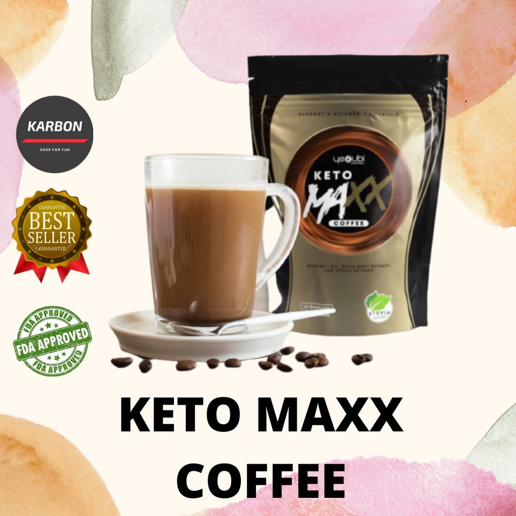 YEOUBI Keto Maxx Coffee with MCT Oil, Maca Root Extract &Stevia Extract (15gX10 Sachets ...
