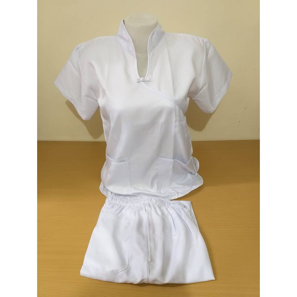 LARGE WHITE SET PITCH TWILL CLOTH SCRUB SUITS | Shopee Philippines
