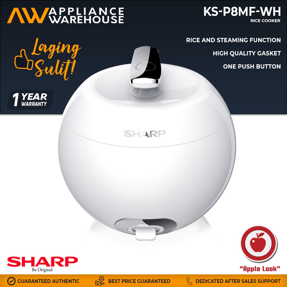 Sharp Apple Shape Rice Cooker KS-P8MF 0.7 Liters (4 Cups) | Shopee ...