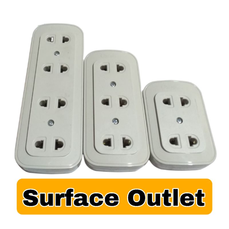 OMNI Surface Convenience Outlet 2Gang" 3Gang" & 4Gang | Shopee Philippines