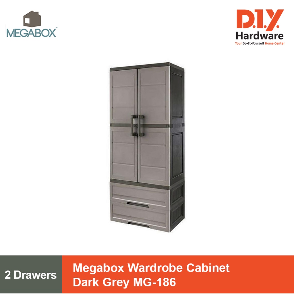 Megabox Wardrobe with 2 Drawer MG-186 | Shopee Philippines