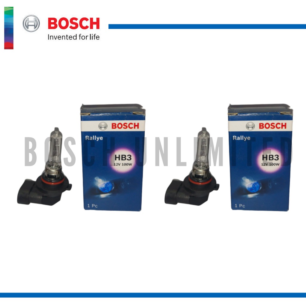 Bosch Halogen Bulb HB3 RALLYE 12V 100W (2PCS) | Shopee Philippines