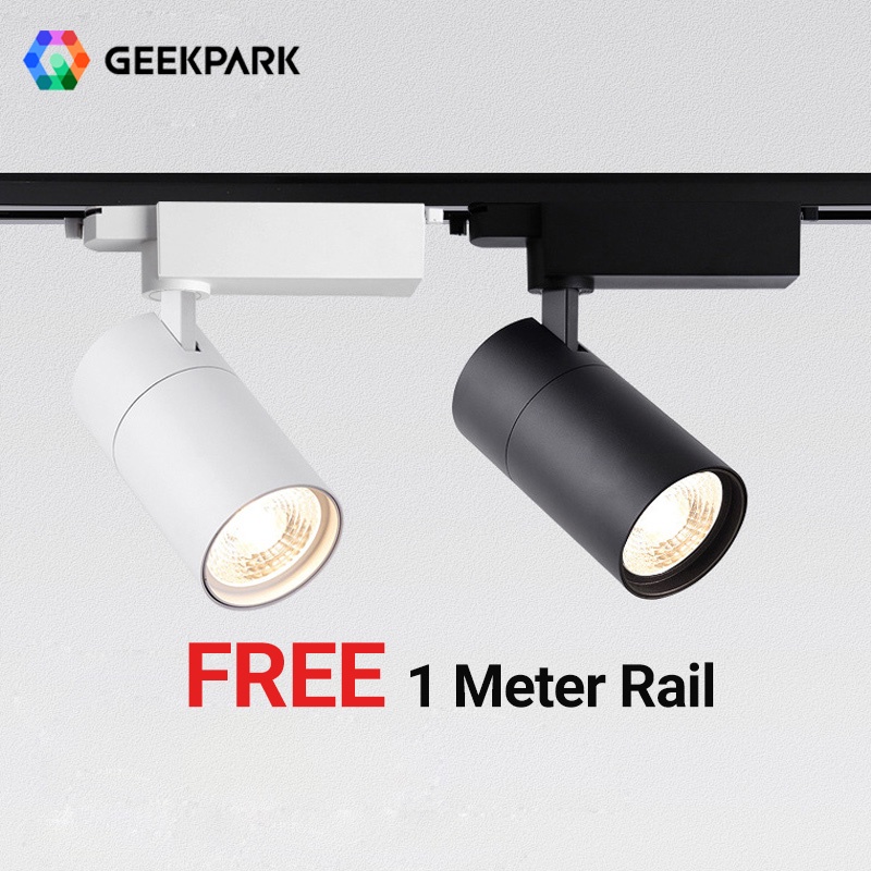 LED Track Light Set 1Meter Rail 30W 220V Spotlight Adjustable Angle for ...