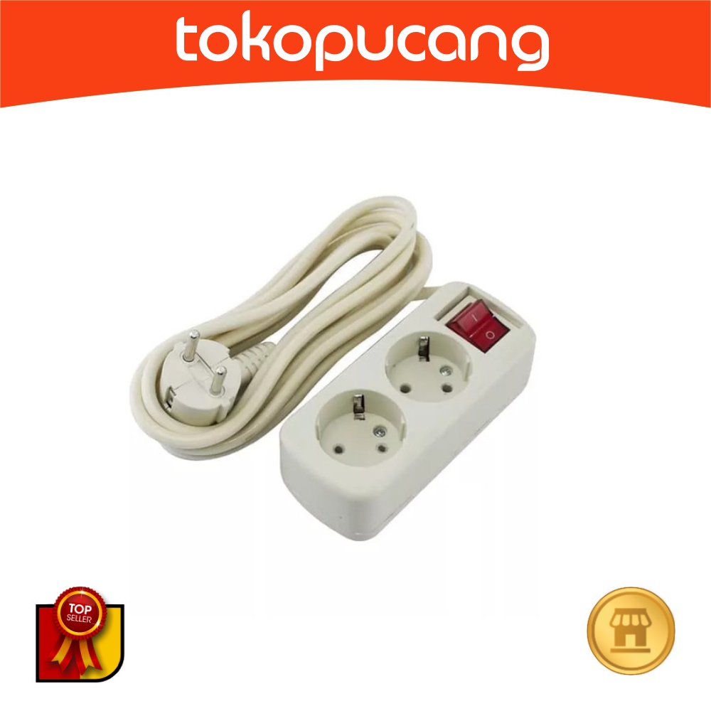 Stop Contact 2 Hole + Cable 5 Meters 5M Electric Color Stopcontact ...