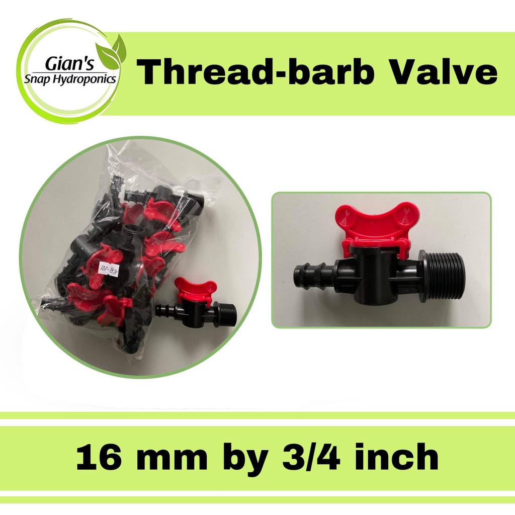Thread Barbed Valve for Polypipe Drip Irrigation (5pcs per order ...