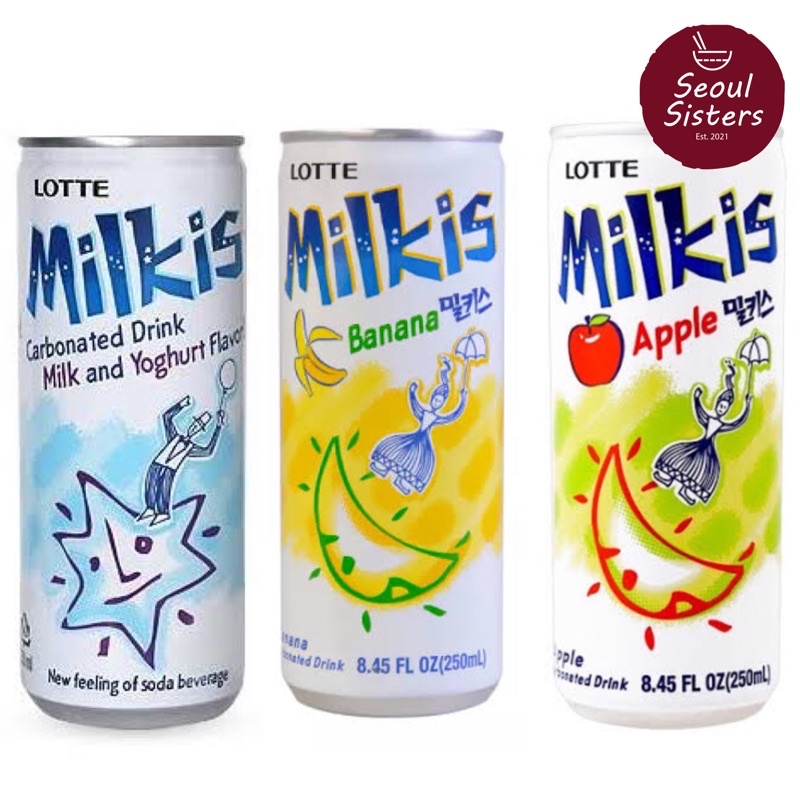 ORIGINAL APPLE BANANA Lotte Milkis Korean Carbonated Milk And