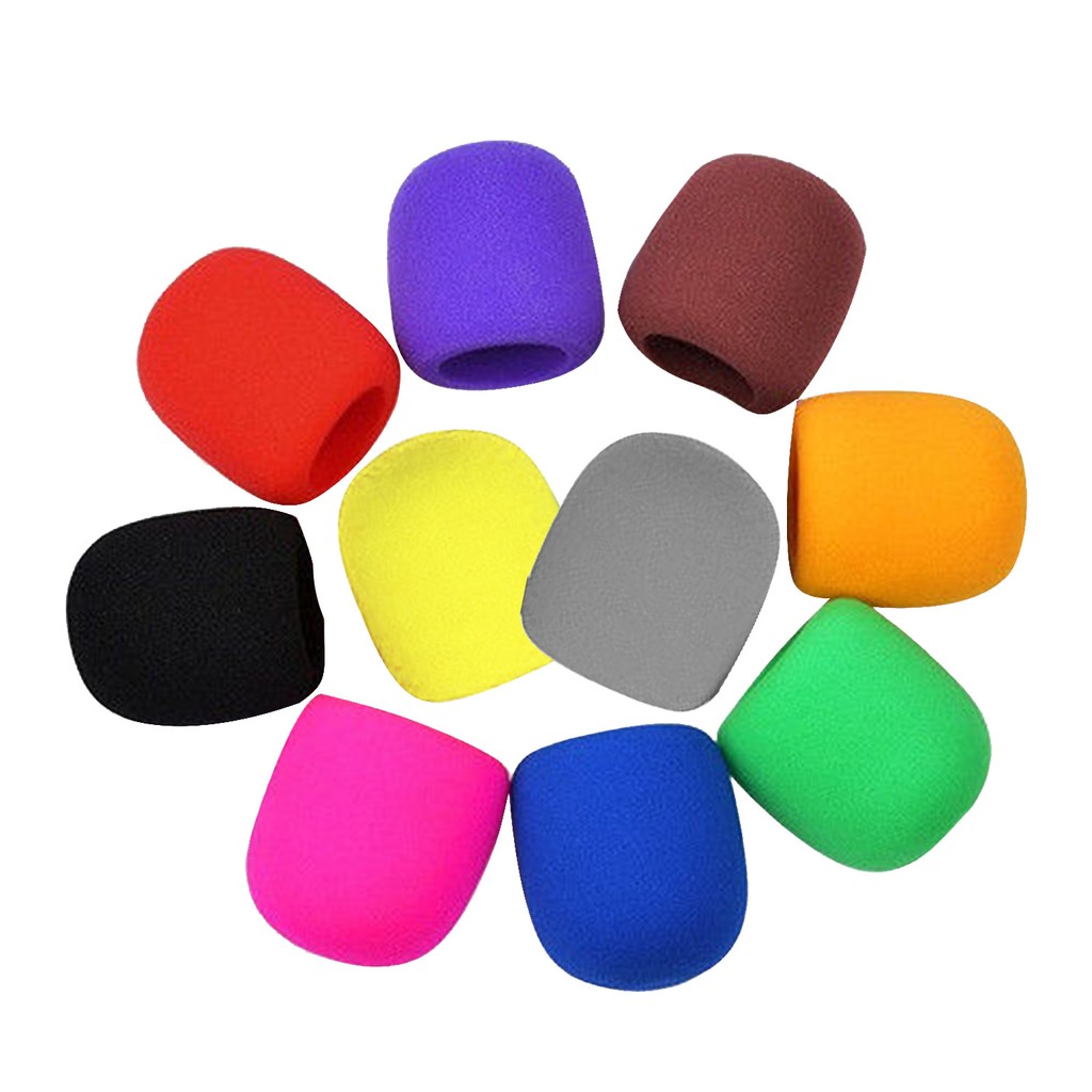10 PCS Handheld Stage Microphone Windscreen Protection Sponge Foam ...
