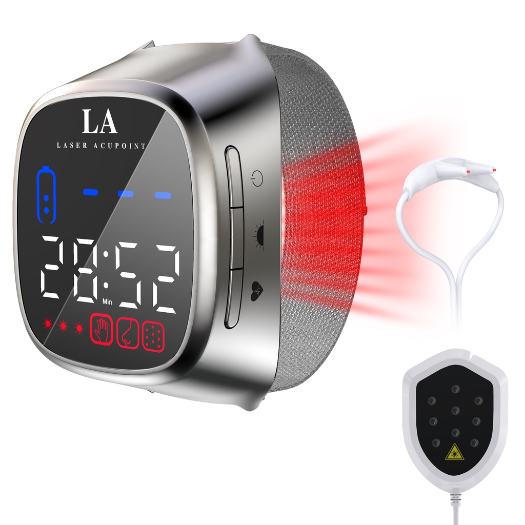 4 in 1 Heart Rate Detection Watch 650nm Semiconductor Laser Therapy ...