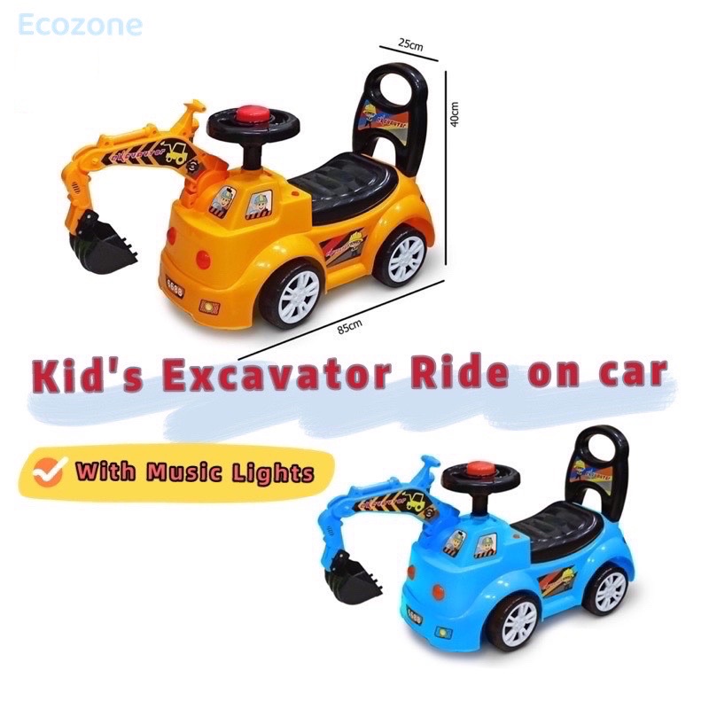 Children Excavator Backhoe Digger Grabber Toys Baby Cars Ride on Toys ...