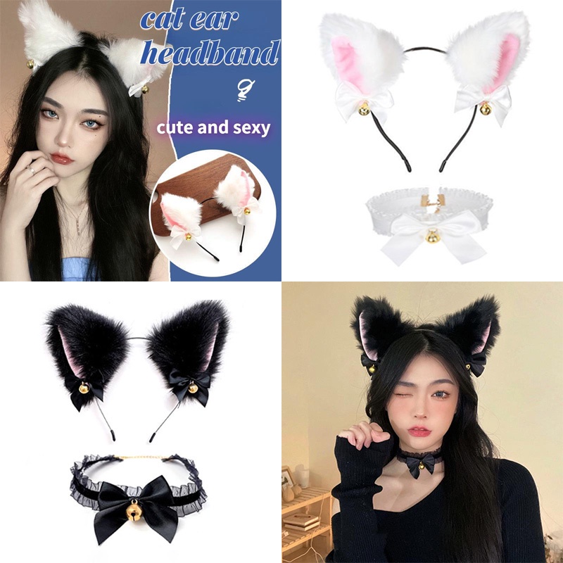 Cat ear headband cosplay sexy korean style fashion cute with bell ...