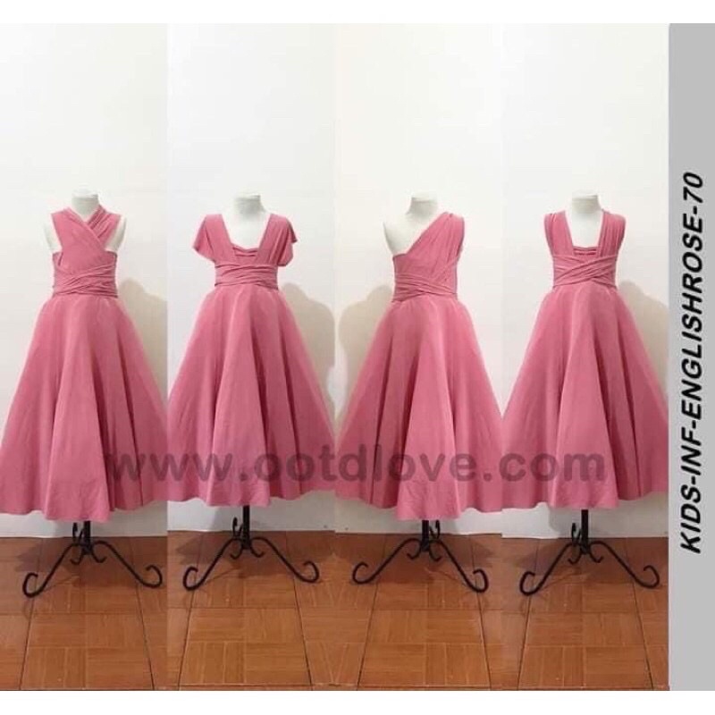 kids infinity dress party dress kasya 4-8yrs | Shopee Philippines