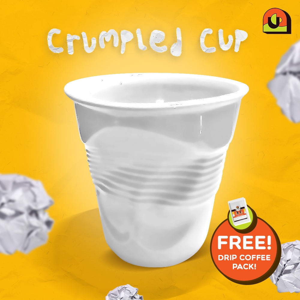 White Crumpled Ceramic Cup | Shopee Philippines