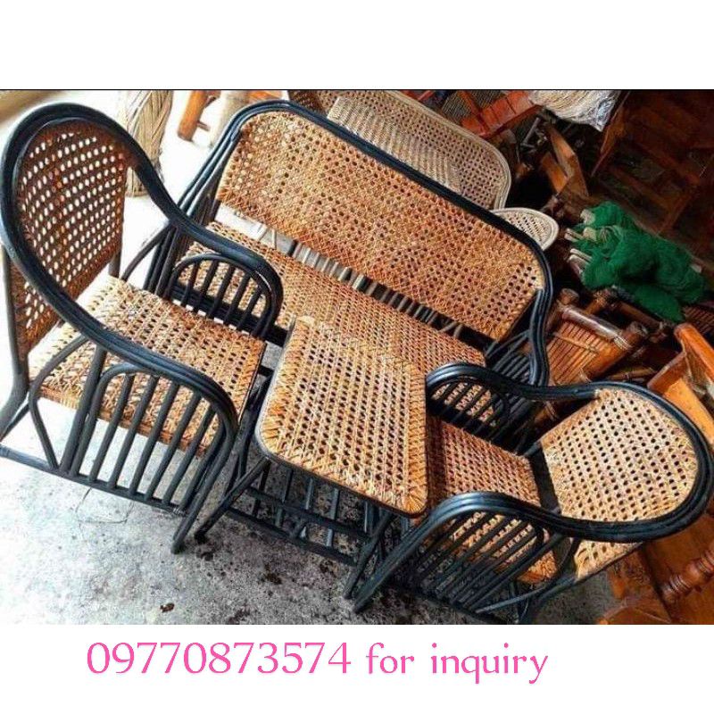 SALA RATTAN SET WITH CENTER TABLE/SOLIHIYA WEAVING/RATTANN SALA ...