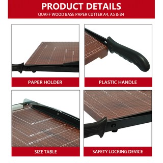 QUAFF Paper Cutter A4 / A3 / A5 / B4 || Metal Based & Wood Based ...