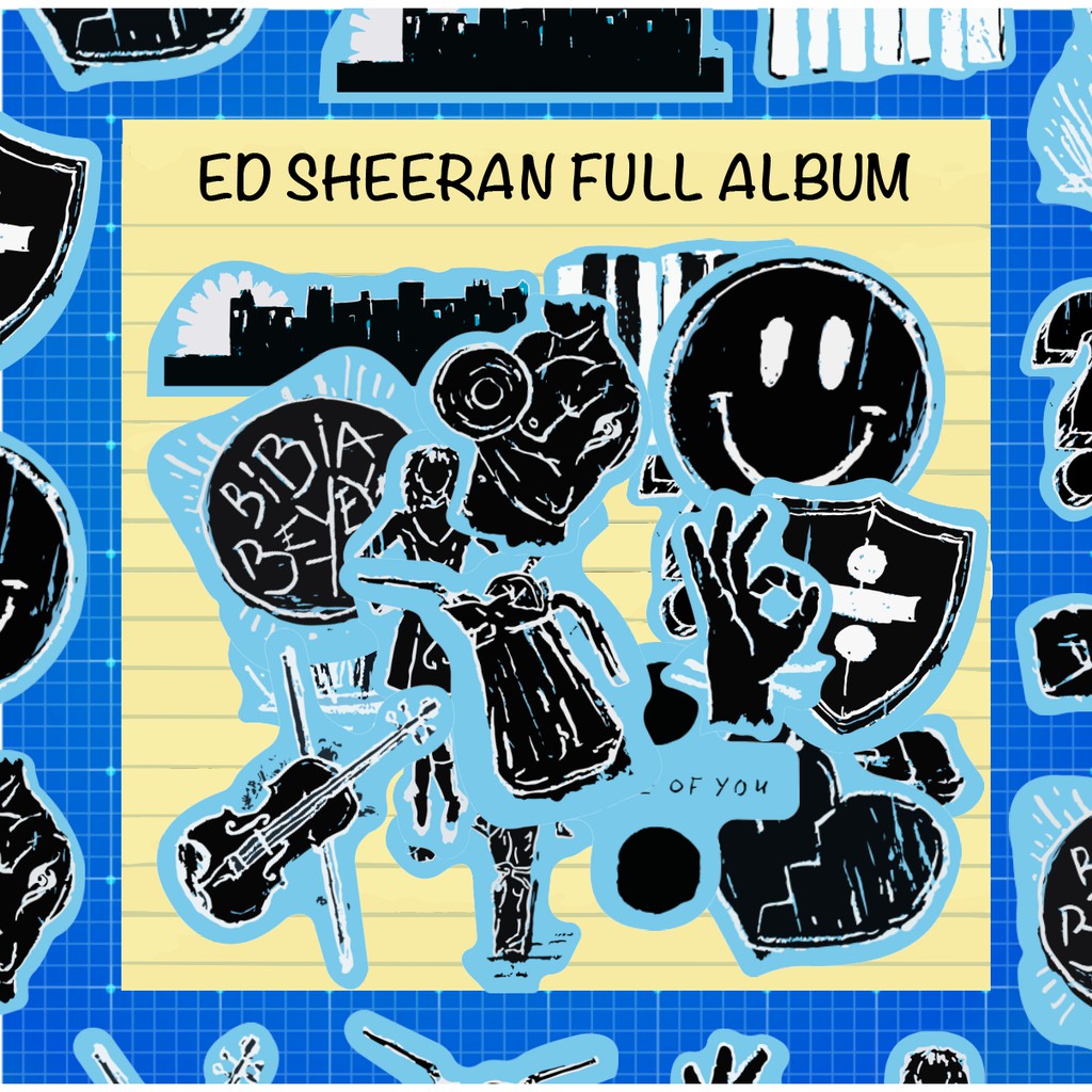 *WATERPROOF LAMINATED* ED SHEERAN DIVE ALBUM STICKER PACK | Shopee ...