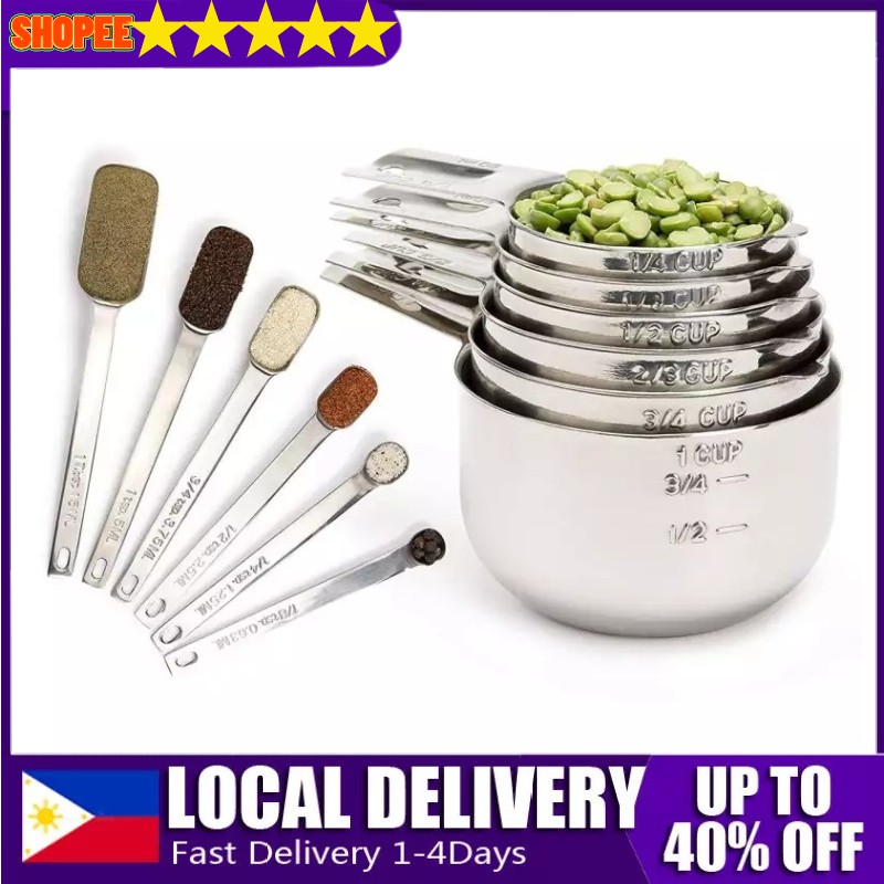 13 Pack Stackable Measuring cup Set, Measuring Cup, Stainless Steel ...