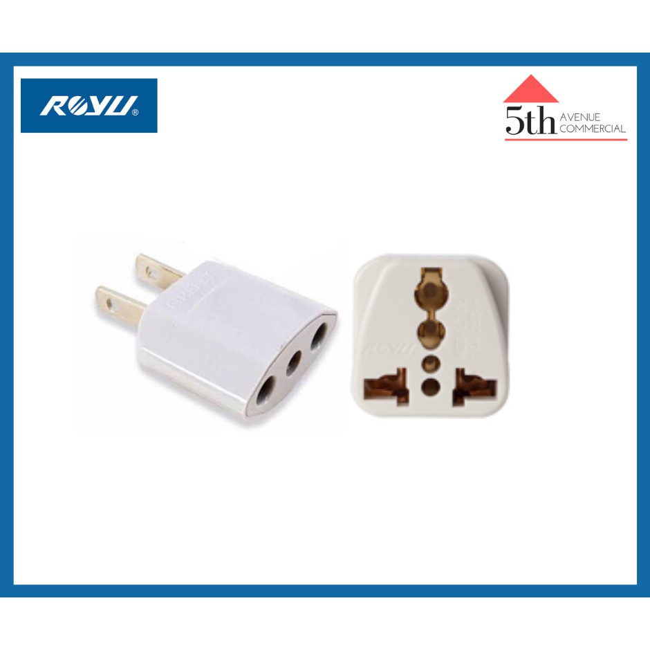 ROYU Round to Flat Adapter / Universal Adapter | Shopee Philippines
