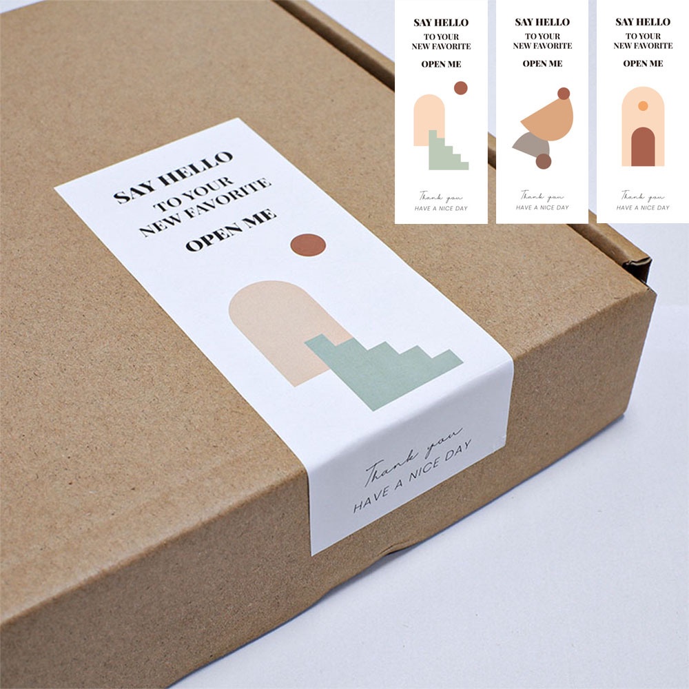 50Pcs Open Me Stickers Thanks Your Labels Package Decoration Envelope ...