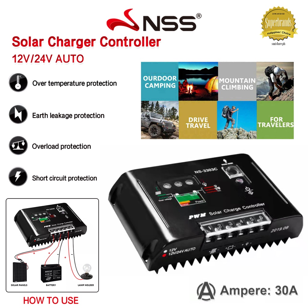 NSS Solar Charger Controller 30A Power Inverter Controller Household ...
