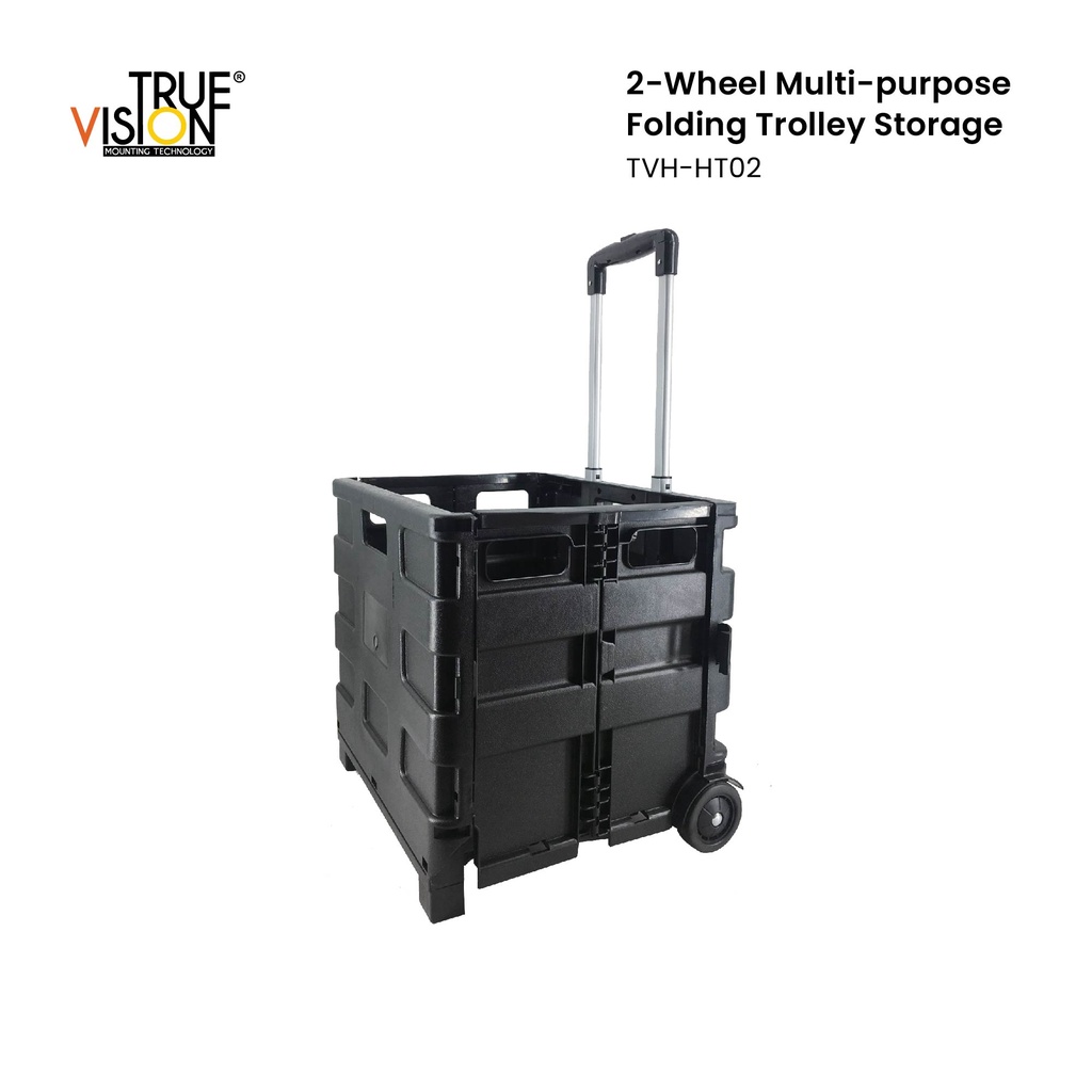 True Vision Home 2-Wheel Multi-Purpose Folding Trolley Storage TVH-HT02 ...