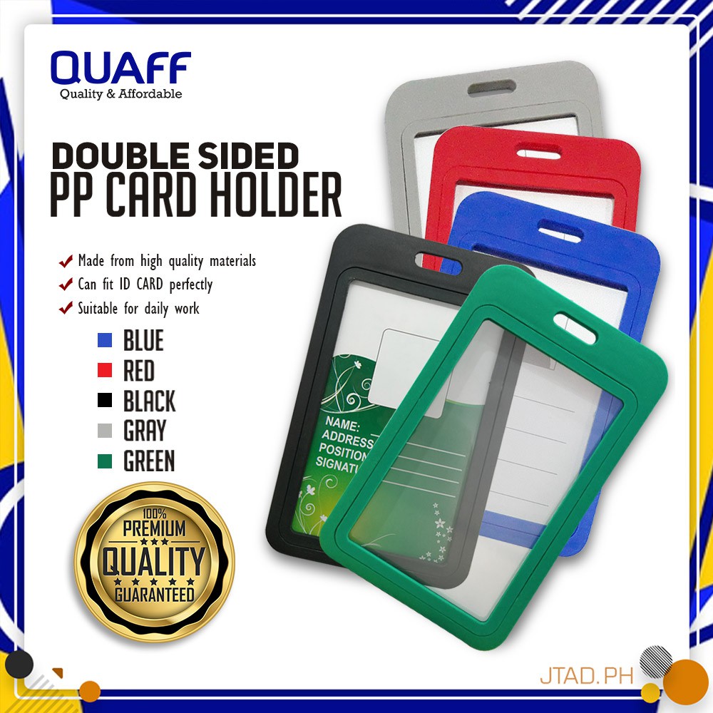 (5 pcs) Vertical Double Sided ID Holder / ID Jacket / ID Protector / ID ...