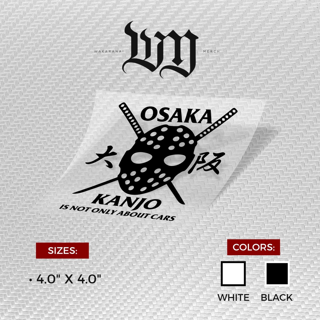 Osaka Kanjo Japan Cutting Vinyl Sticker Car and Motorcycle Stickers ...
