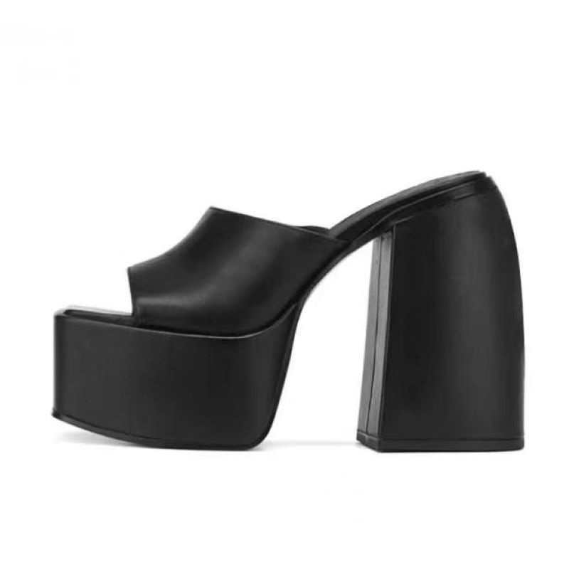 Women's Pumps Chunky Heels Peep Toe High Heels Shoes | Shopee Philippines
