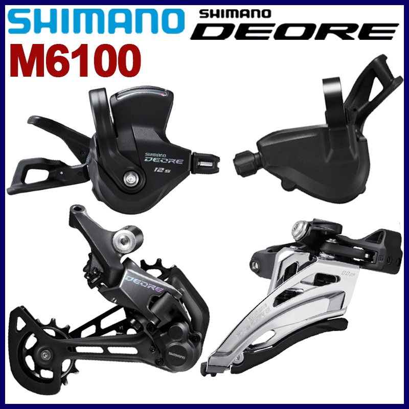 SHIMANO DEORE M6100 Groupset 2x12 Speed MTB Bike SL-M6100-R RD-M6100 SGS 12s Right Shift Lever ...