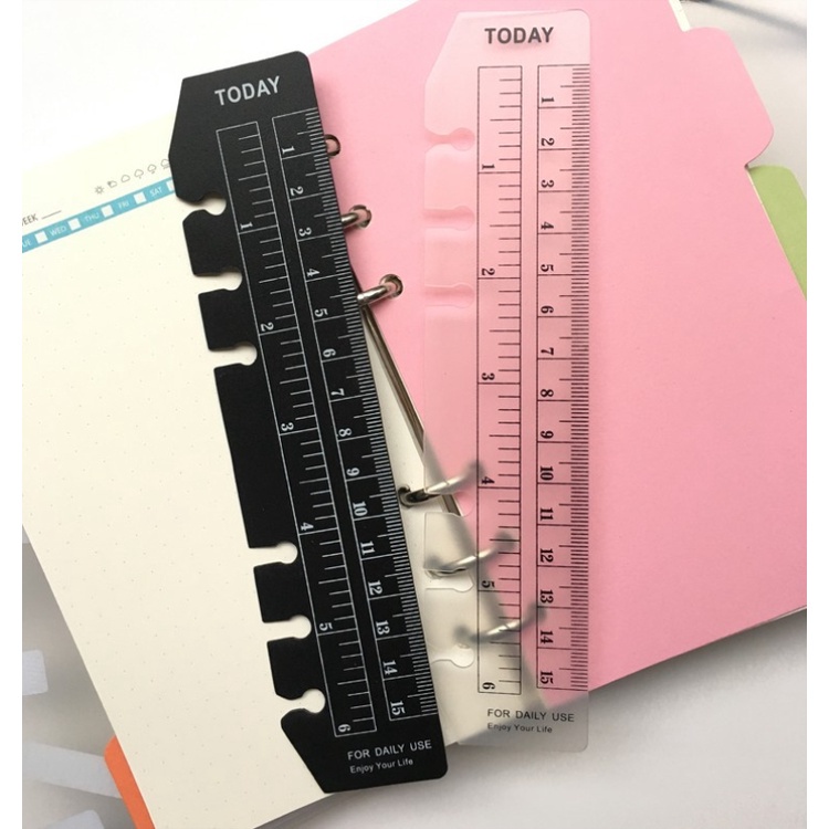 Filofax TODAY Ruler for Loose-leaf binder A5 A6 bookmark Separator PVC ...