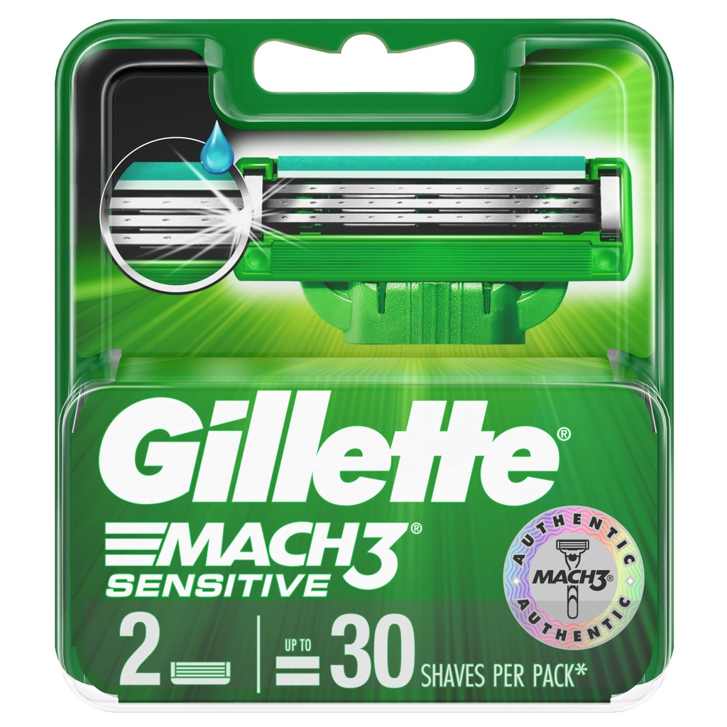 Gillette Mach 3 Sensitive Razor Blades Refill 2 Pieces | Shopee Philippines