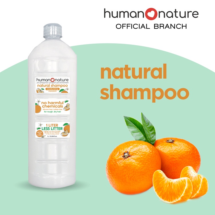 Human Nature Natural Moisturizing Shampoo - Mandarin 1L | Shopee ...
